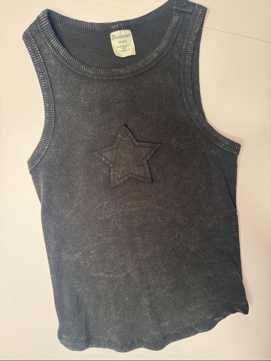 No Boundaries | Tops | No Boundaries Black Ribbed Tank With Star ...